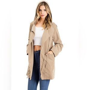 Love Tree | Jackets & Coats | Black Fur Lined Long Utility Jacket ...